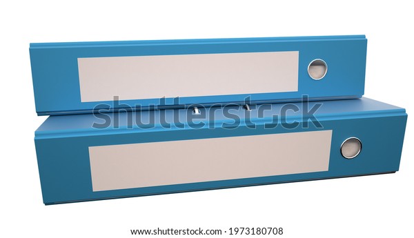 Folders Full Documents Isolated On White Stock Illustration 1973180708 ...