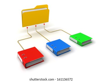 Folders Network Structure Stock Illustration 161136572 | Shutterstock