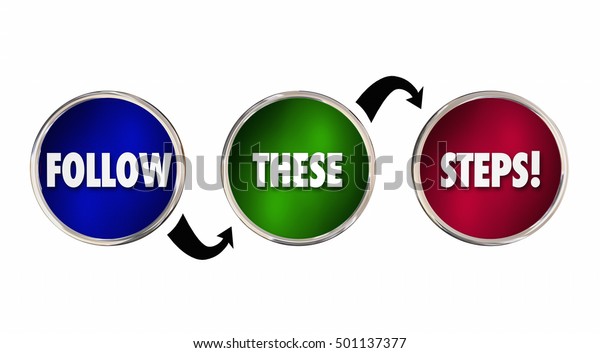 Follow These Steps Plan Process Procedure Stock Illustration 501137377 ...