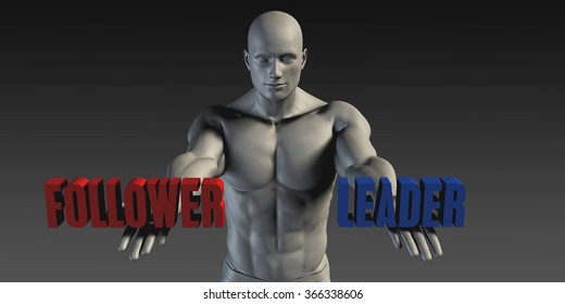 Follower Leader Versus Choice Different Belief Stock Illustration ...