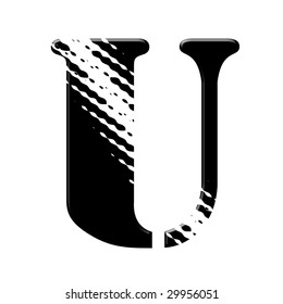 Font U Stock Illustration 29956051