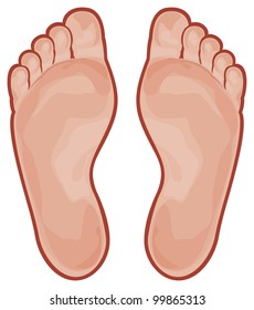 Illustration Human Foot Standing Stock Illustration 111582890 ...
