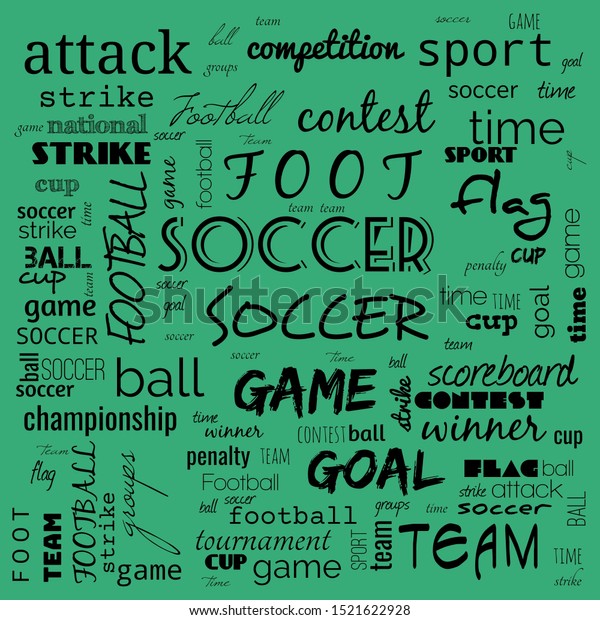 Foot Ball Word Cloudtextword Cloud Use Stock Illustration 1521622928 ...