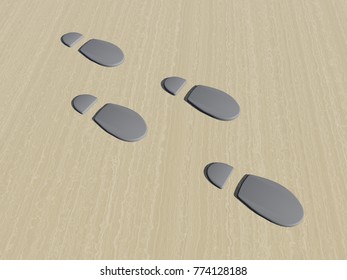 Footsteps 3d Rendering Stock Illustration 774128188 | Shutterstock