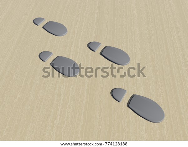 Footsteps 3d Rendering Stock Illustration 774128188 | Shutterstock