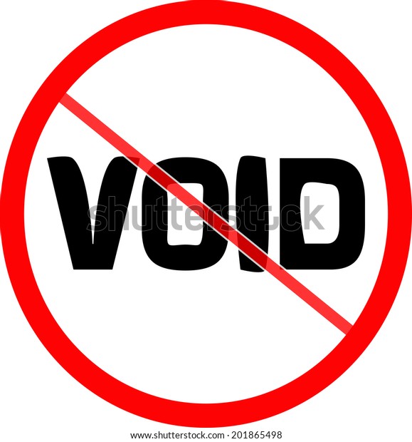 Forbidden Sign No Void: ilustración de stock 201865498 | Shutterstock