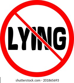 Forbidden Signno Lying 스톡 일러스트 201865693 | Shutterstock