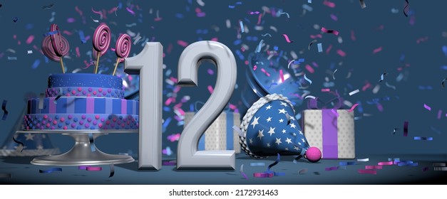 2,034 12 birthday cake Images, Stock Photos & Vectors | Shutterstock