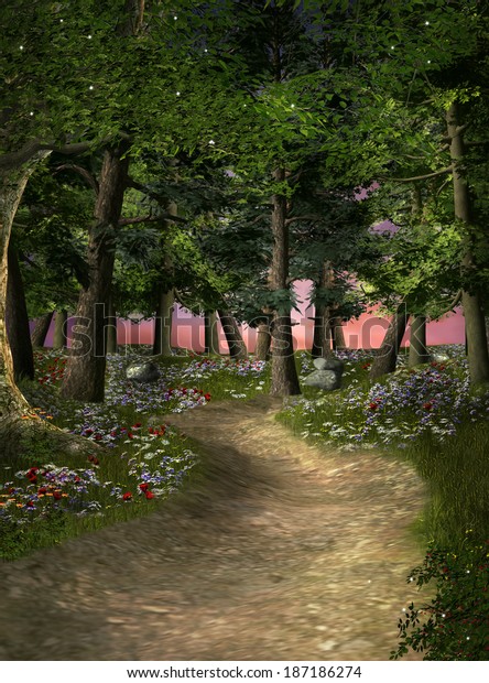 Forest Bloom Stock Illustration 187186274