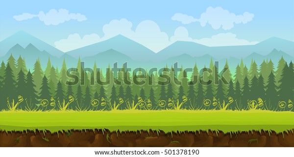forest game background 2d game application. design. nature background ...