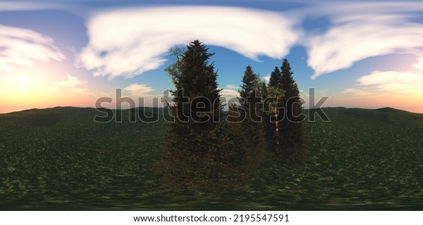 Forest Glade Hdri Environment Map Round 库存插图 2195547591 | Shutterstock