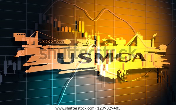 Forex Candlestick Pattern Usmca United States Stock Illustration ...