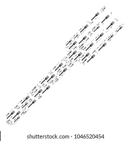 Fork Collage Organized Set Fork Elements Stock Illustration 1046520454 ...