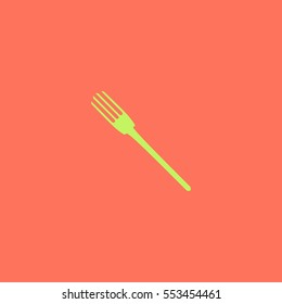 Fork Icon Illustration Flat Simple Color Stock Illustration 553454461 ...