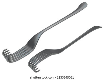 Fork Metal Hook Teeth 3d Illustration Stock Illustration 1133845061 ...