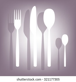 Fork Spoon Knife Stock Illustration 321177305