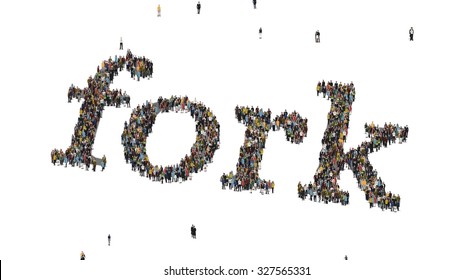 Fork Word Crowd Above Stock Illustration 327565331 | Shutterstock