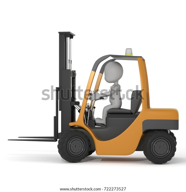 Forklift 3d Rendering Stock Illustration 722273527
