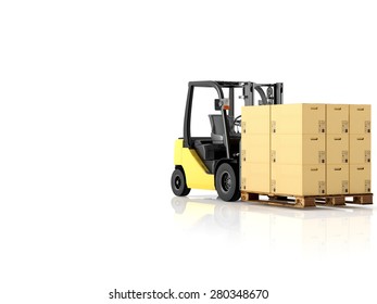Rendering Accident Forklift Clipping Path Shadow 스톡 일러스트 32288932 ...