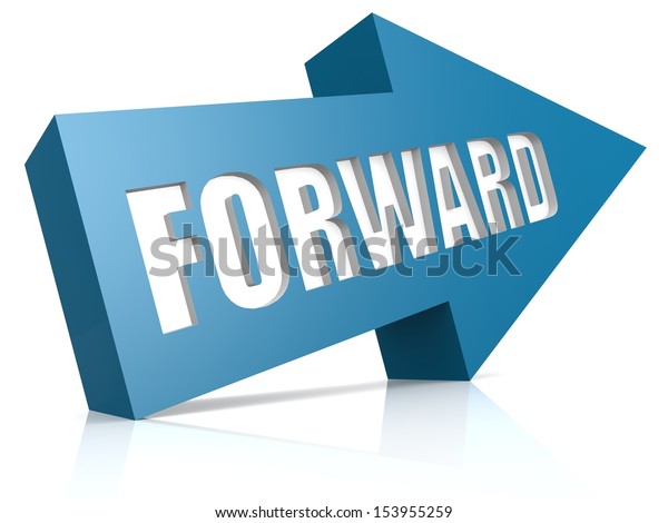 Forward Blue Arrow Stock Illustration 153955259