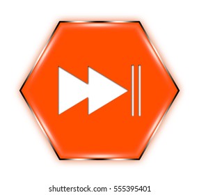 Forward Button Isolated 3d Illustration Stock Illustration 555395401 ...