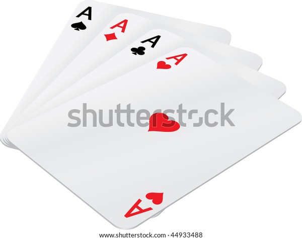Four Aces Hand Stock Illustration 44933488 | Shutterstock