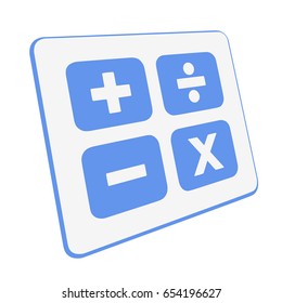 Four Basic Math Signs Icon Illustration Stock Illustration 654196627