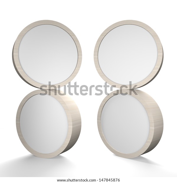 Four Blank Rounded Box Display New Stock Illustration 147845876 ...