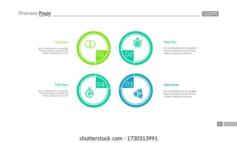 Four Circles Process Chart Slide Template Stock Illustration 1730313991 ...