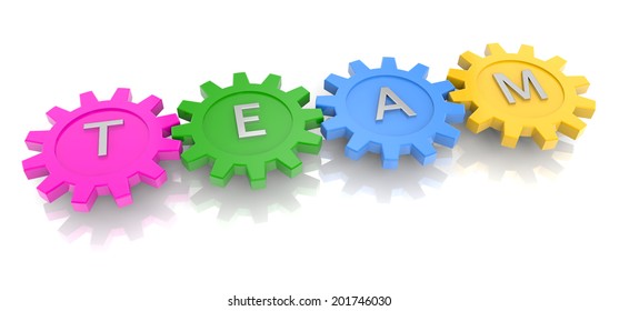 Four Colored Cogs Isolated On White 스톡 일러스트 201746030 | Shutterstock
