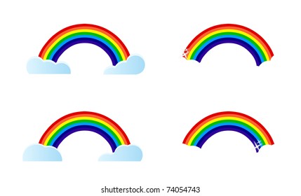 Four Different Rainbow Options Choose Illustration Stock Illustration ...