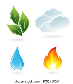 Four Elements Life Stock Vector (Royalty Free) 243526468 | Shutterstock