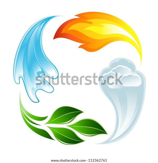 Four Elements Life Stock Illustration 112362761