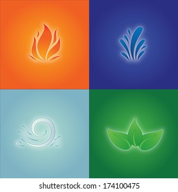 Four Elements Represented Icons Stock Illustration 174100475 | Shutterstock