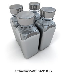 Four Sample Bottles Different Liquids Stock Illustration 21429139 ...