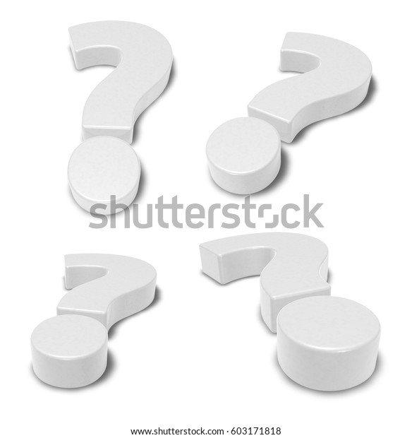 Four White Question Marks 3d Rendering 스톡 일러스트 603171818 | Shutterstock