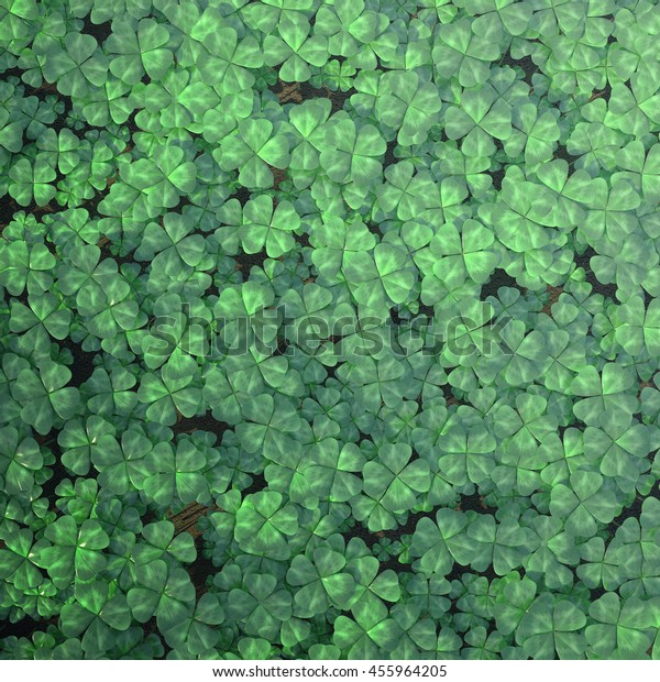 Fourleaf Clover Field Background Top View Stock Illustration 455964205 ...
