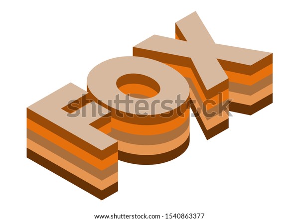 Fox Word Isometric 3d Rendering Isolated Stock Illustration 1540863377 ...