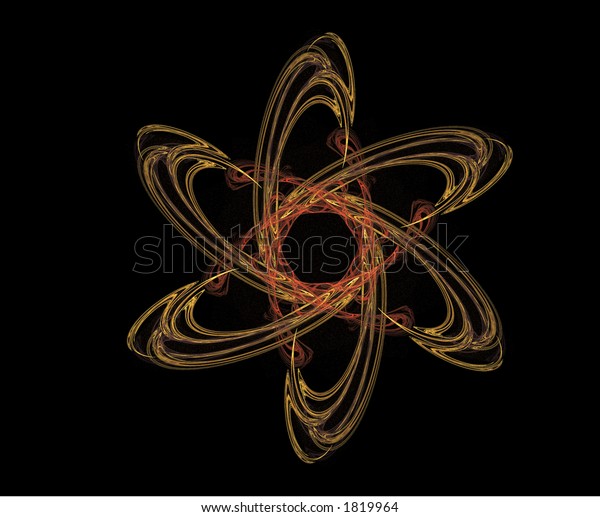 Fractal Atomic Symbol Stock Illustration 1819964