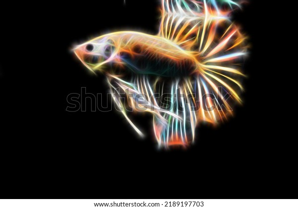 Fractal Light Effect Betta Fish Stock Illustration 2189197703 ...