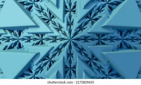 Fractal Psychedelic Triangles Star Shape Symmetric Stock Illustration ...