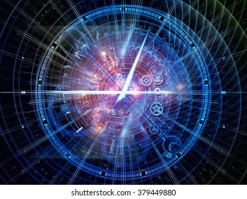 Fractal Time Series Composition Clock Fractal Stock Illustration ...