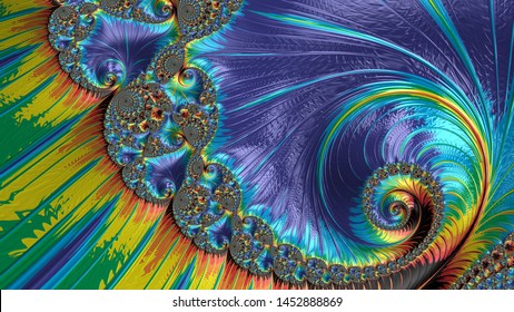 Abstract Fractal Patterns Shapes Fractal Texture Stock Illustration ...