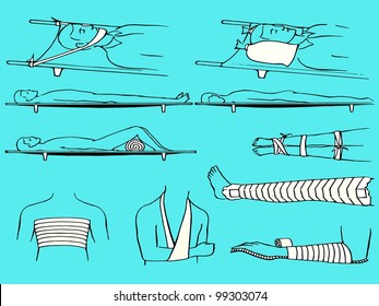 1,640 First aid fracture Stock Illustrations, Images & Vectors ...
