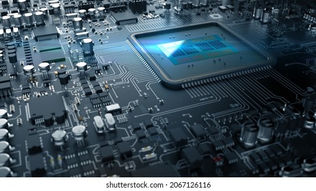 Fragment Computer Hardware Components Powerful Cpu Stock Illustration ...