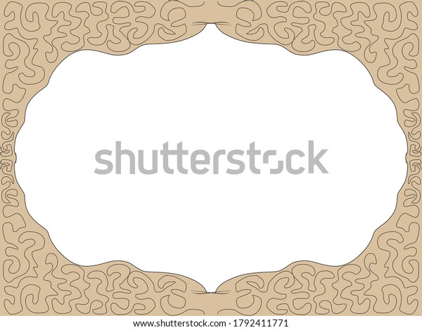 Frame Border Brain Theme Text Box Stock Illustration 1792411771 ...