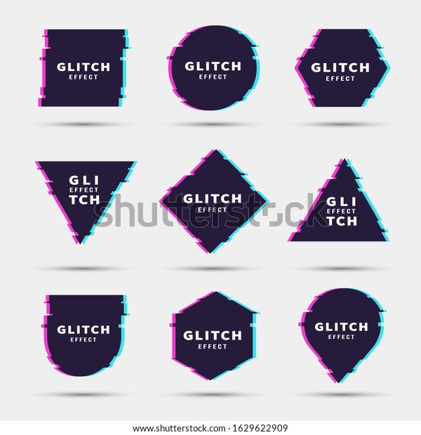 Frame Glitch Effect Border Concept Illustration Stock Illustration ...