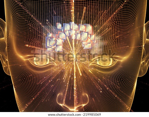 Frame Mind Series Backdrop Human Face Stock Illustration 219985069 ...
