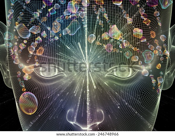 Frame Mind Series Backdrop Human Face Stock Illustration 246748966 ...