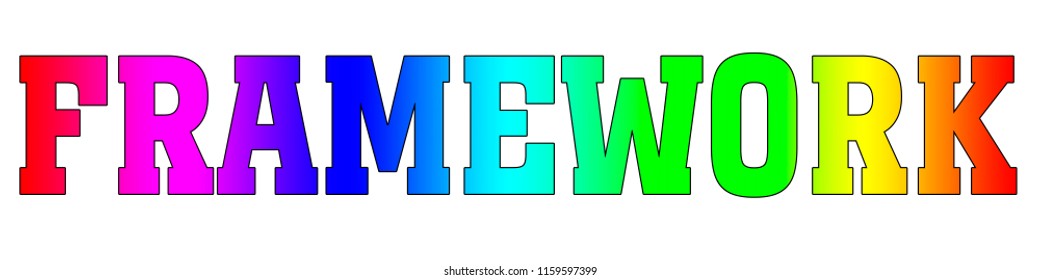 Framework Color Rainbow Gradient Banner Logo 库存插图 1159597399 | Shutterstock